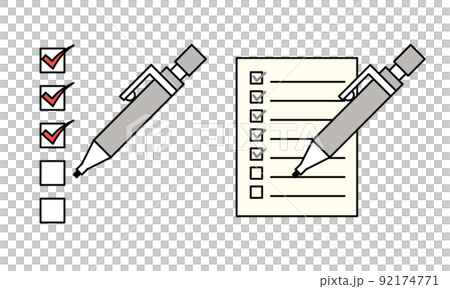 Illustration material of check sheet and... - Stock Illustration ...