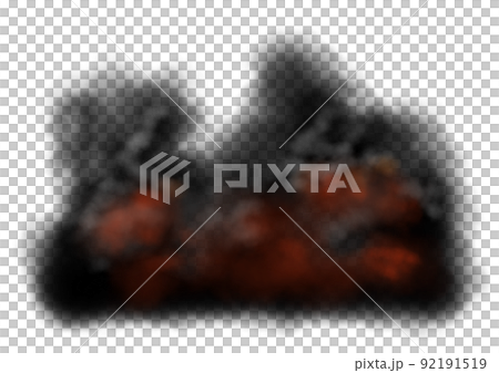Illustration of black smoke burning sideways - Stock Illustration ...
