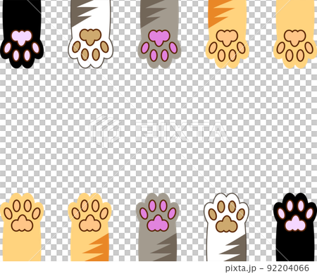 Cat paws frame - Stock Illustration [92204066] - PIXTA