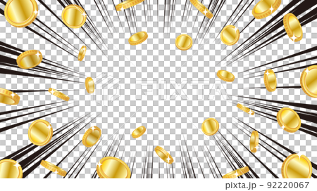 Background illustration of coins popping out... - Stock Illustration ...