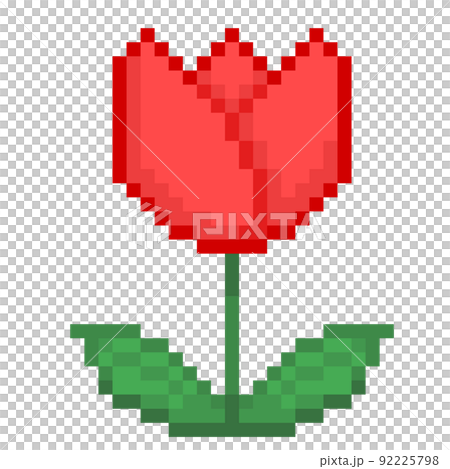 Tulip pixel illustration - Stock Illustration [92225798] - PIXTA