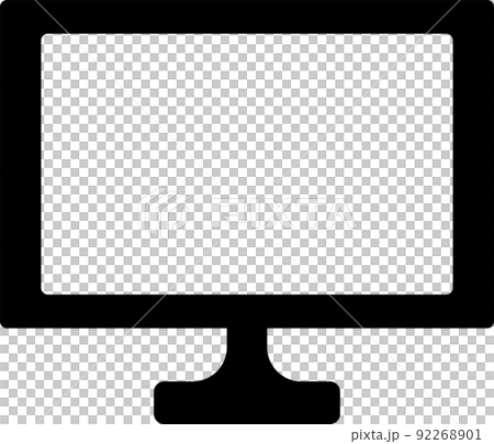 Simple monochrome illustration of the monitor - Stock Illustration ...