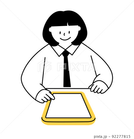 Student Using Ipad Clip Art