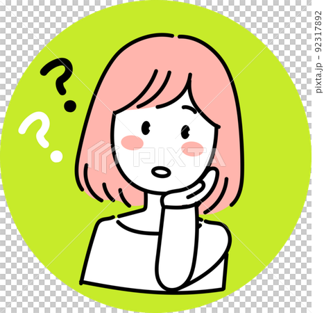 Woman wondering - Stock Illustration [92317892] - PIXTA