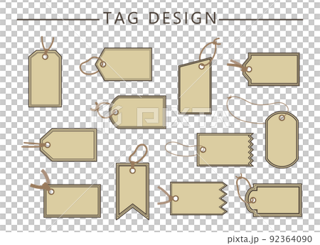 [Vector] Tag Design / Hole Surrounding String - Stock Illustration ...