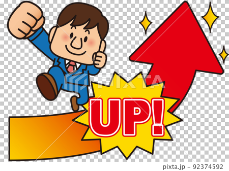 Grade, up, arrow, up, business, office worker,... - Stock Illustration ...