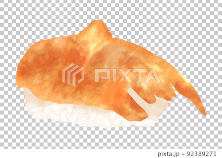 Red shell sushi - Stock Illustration [92389271] - PIXTA