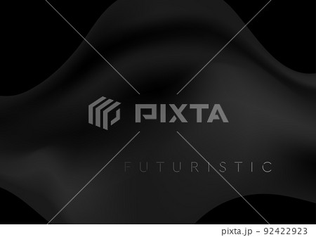 Abstract dark grey liquid wavy shape backgroundのイラスト素材 [92422923] - PIXTA