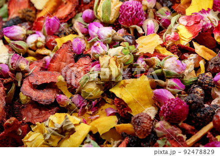 Macro close up background texture of dry rose...の写真素材 [92478829] - PIXTA