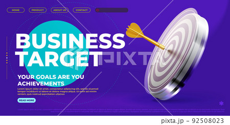 Target and inbound marketing concept. Website...のイラスト素材 [92508023] - PIXTA