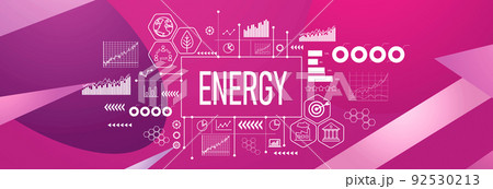 Energy theme on geometric pattern backgroundのイラスト素材 [92530213] - PIXTA