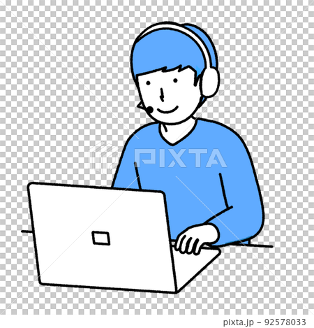 Operator male illustration - Stock Illustration [92578033] - PIXTA