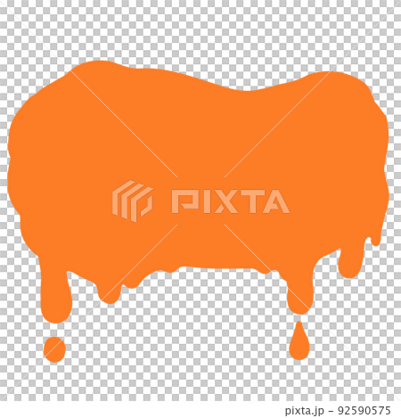 Muddy speech bubble orange - Stock Illustration [92590575] - PIXTA