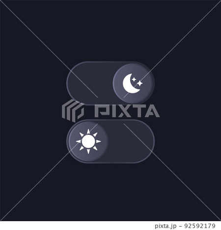 dark mode and light mode, vector designのイラスト素材 [92592179] - PIXTA
