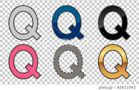 Alphabet Q set vector illustration - Stock Illustration [92611043] - PIXTA