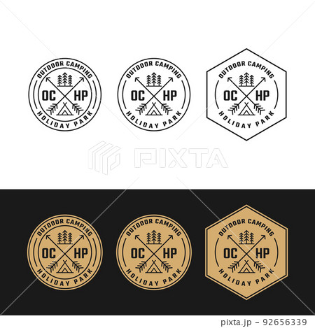 Crossed X Arrows Outdoor Camping Logo Design...のイラスト素材 [92656339] - PIXTA