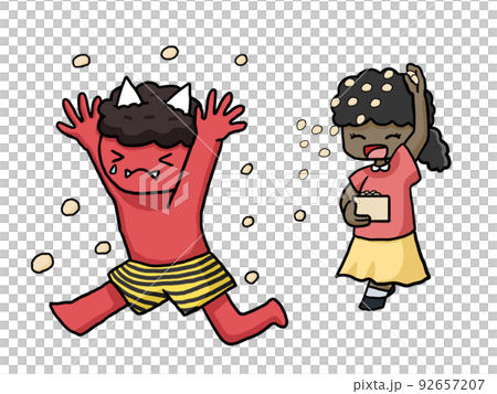 Illustration of a demon running away after... - Stock Illustration ...