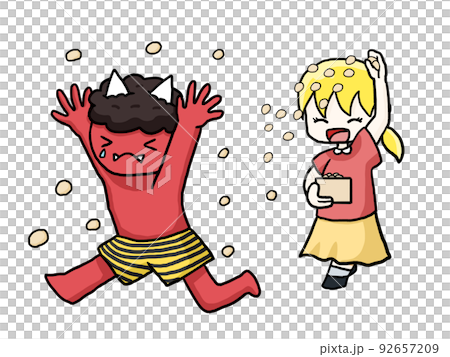 Illustration of a demon running away after... - Stock Illustration ...