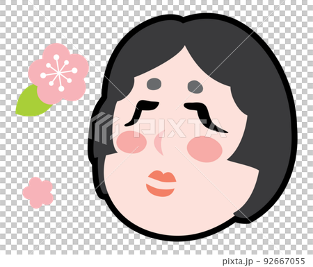 Face of Otafuku - Stock Illustration [92667055] - PIXTA