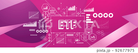 ETF theme on geometric pattern backgroundのイラスト素材 [92677975] - PIXTA
