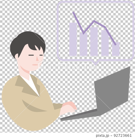 business illustration of a person falling data - Stock Illustration ...