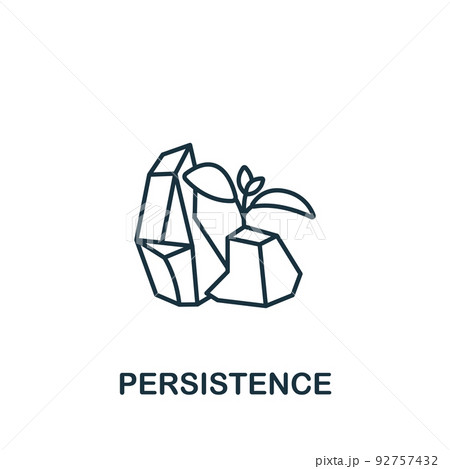 Persistence icon. Monochrome simple Business...のイラスト素材 [92757432] - PIXTA