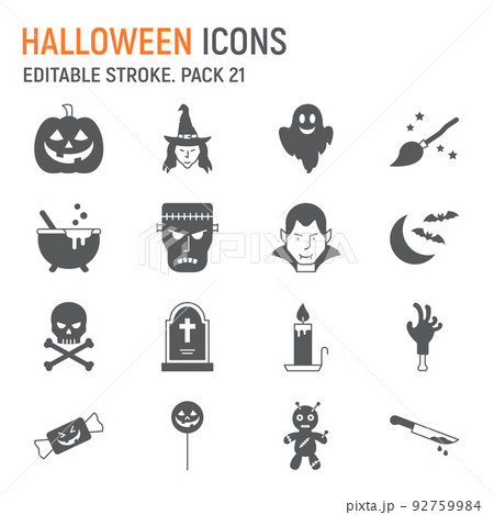 Halloween glyph icon set, spooky collection,...のイラスト素材 [92759984] - PIXTA