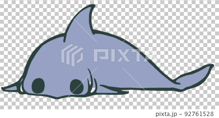 Shark lying down and calming down - Stock Illustration [92761528] - PIXTA