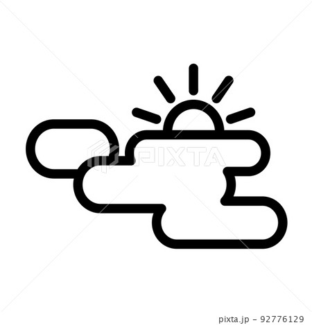 Partly Cloudy Icon Vector