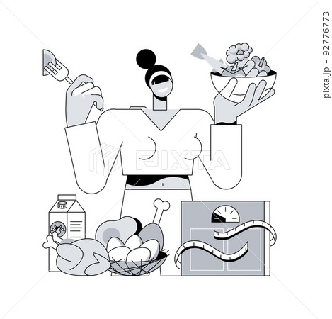 Keep a healthy diet abstract concept vector...のイラスト素材 [92776773] - PIXTA