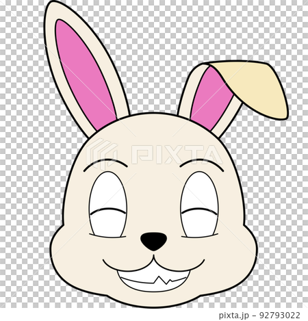 Rabbit face illustration - Stock Illustration [92793022] - PIXTA