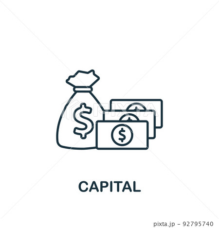 Capital icon. Monochrome simple icon for...のイラスト素材 [92795740] - PIXTA