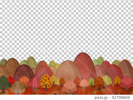 Cute autumn landscape background illustration - Stock Illustration ...