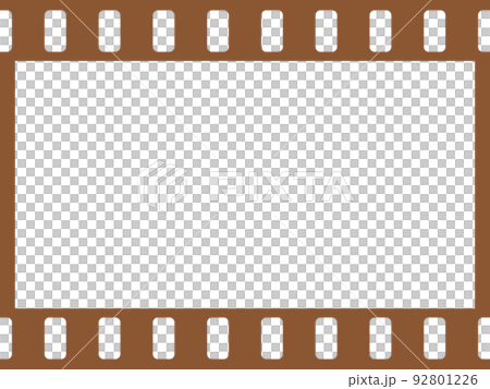 Negative film frame horizontal position brown - Stock Illustration ...