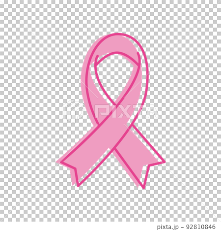 There is a pink ribbon movement symbol mark line - Stock Illustration ...