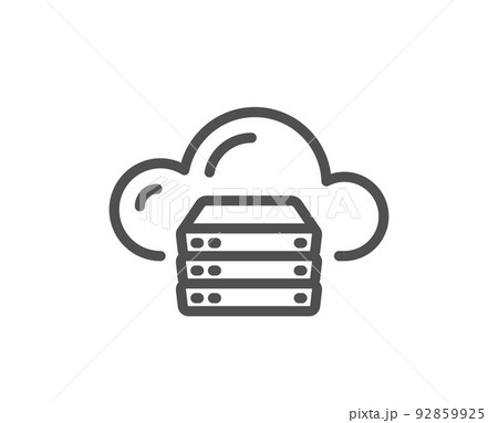Cloud computing server line icon. Internet data...のイラスト素材 [92859925 ...