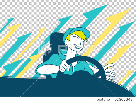 driver with a smile - Stock Illustration [92862345] - PIXTA