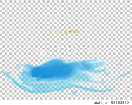 watercolor blue abstract line of water image - Stock Illustration ...