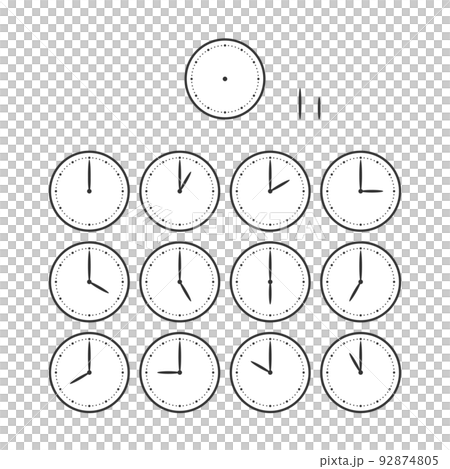 Clock 00 minutes set without letters (front) -0 - Stock Illustration ...