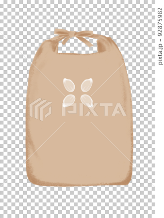 Hand-drawn rice bag with illustrated rice mark - Stock Illustration ...
