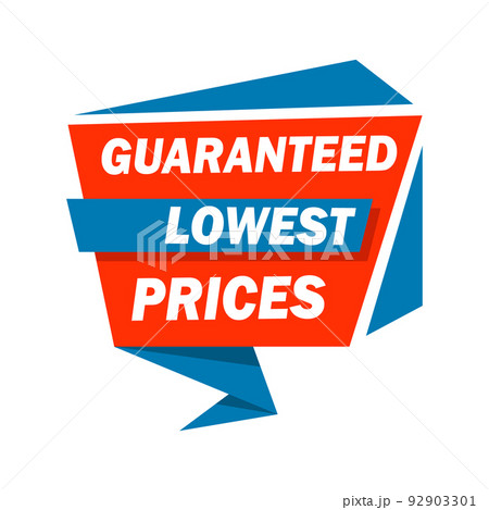 Phrase Guaranteed lowest prices, vector...のイラスト素材 [92903301] - PIXTA