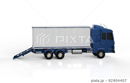 Container Lorry Side View