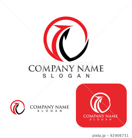 C Circle ring logo Template vector iconのイラスト素材 [92906731] - PIXTA
