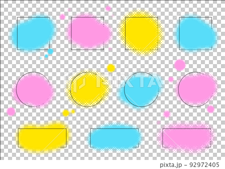 Simple frame design fluorescent color - Stock Illustration [92972405 ...