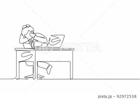 Frightened Man Drawing