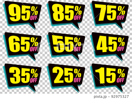 Discount sale POP set - Stock Illustration [92975327] - PIXTA