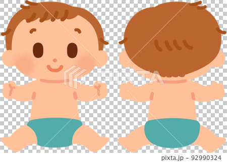 baby (front back) - Stock Illustration [92990324] - PIXTA
