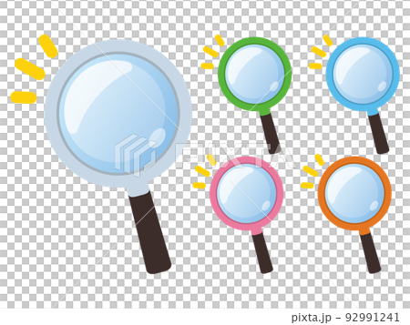 Illustration of a magnifying glass Color... - Stock Illustration ...