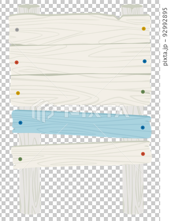 A simple wooden information signboard / a type... - Stock Illustration ...