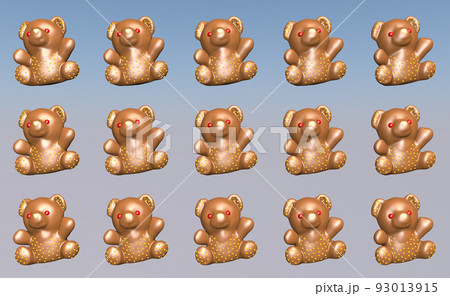 Animated background of festive chocolate bears....のイラスト素材 [93013915 ...